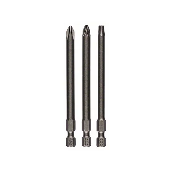 BOSCH 3-DELNI SET BITOVA ODVRTAČA EKSTRA-TVRDI 2607001767, PH2; PZ2; T25; 89 MM