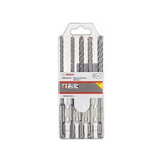 BOSCH 5-DELNI SET HAMER BURGIJA SDS PLUS-5X 2608833911, 6; 6; 8; 8; 10 MM