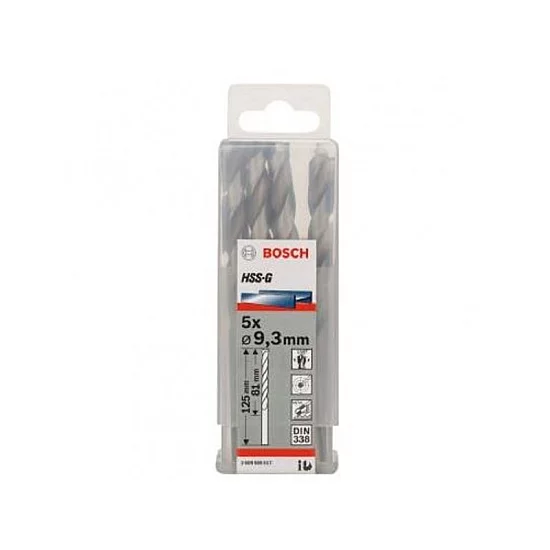 BOSCH BURGIJA ZA METAL HSS-G, DIN 338 9,3 X 81 X 125 MM PAKOVANJE OD 5 KOMADA CENA