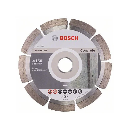 BOSCH DIJAMANTSKA REZNA PLOČA STANDARD FOR CONCRETE 2608602198, 150 X 22,23 X 2 X 10 MM CENA
