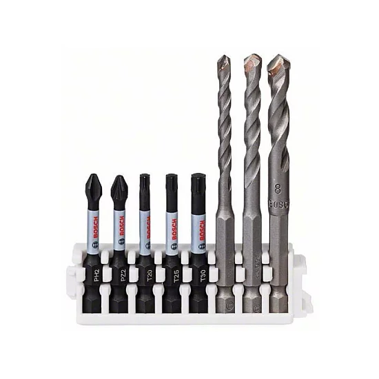 BOSCH HEX-9 CERAMIC 5,6,8MM; IMPACT POWER BIT 50MM PH2, PZ2, T20, T25, T30 2608577145