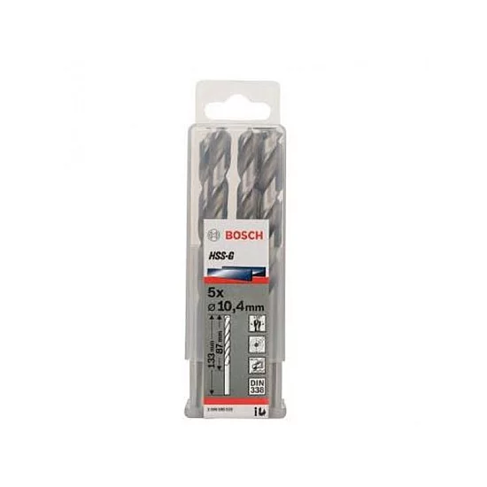 BOSCH BURGIJA ZA METAL HSS-G, DIN 338 10,4 X 87 X 133 MM PAKOVANJE OD 5 KOMADA CENA