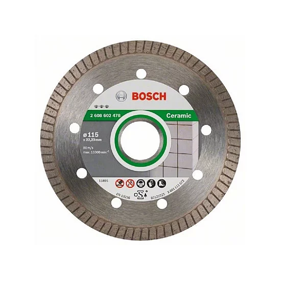 BOSCH DIJAMANTSKA REZNA PLOČA BEST FOR CERAMIC EXTRA-CLEAN TURBO 2608602478, 115 X 22,23 X 1,4 X 7 MM CENA