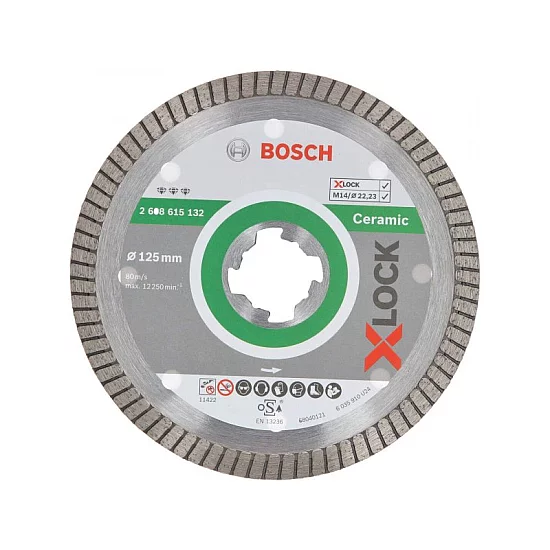BOSCH X-LOCK BEST FOR CERAMIC EXTRACLEAN TURBO DIJAMANTSKA REZNA PLOČA 125X22,23X1,4X7 - 2608615132 CENA