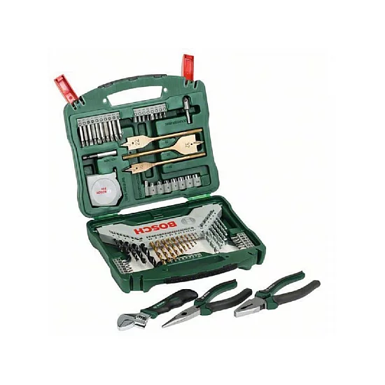 BOSCH ZELENI ALAT 73-DELNI X LINE SET - 70-DELNI X-LINE SET + 3-DELNI SET RUČNOG ALATA 2607017197 CENA
