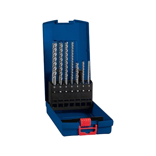 BOSCH PLAVI ALAT 7-DELNI SET EXPERT 7X SDS-PLUS BURGIJA ZA BETON, SA KARBIDNOM GLAVOM SA 4 SEČIVA, 2608900195