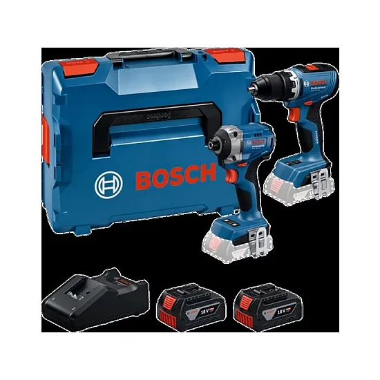 BOSCH PLAVI ALAT GSR 18V-65 + GDR 18V-215, 2 X 5.0 AH BATERIJA + PUNJAČ + L-BOXX 136