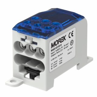 MAB1201B10 Distributivni blok OJL 200A plavi 1xAl/Cu70 out 6xCu 16mm2