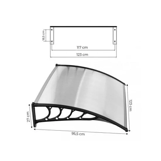 MODERNHOME NADŠTRESNICA ZA ULAZNA VRATA 120X100 CM CENA