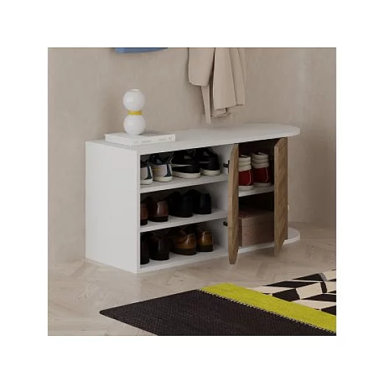 HANAH HOME NOVA SHOE BENCH WHITE HITIT CENA