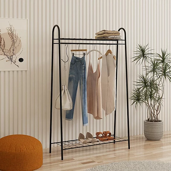 HANAH HOME COAT HANGER VEŠALICA RILEY BLACK CENA