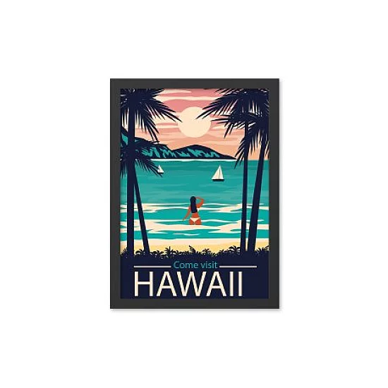 WALLXPERT DEKORATIVNA SLIKA HAWAII 2 (40 X 55) CENA