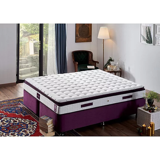 HANAH HOME PURPLE DOUBLE SIZE PADDED SOFT MATTRESS BELO - LJUBIČASTI (480NRN1256)DUŠEK CENA