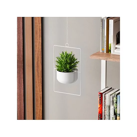 WALLXPERT DECORATIVE POT BELA SAKSIJA PARAPET WHITE CENA