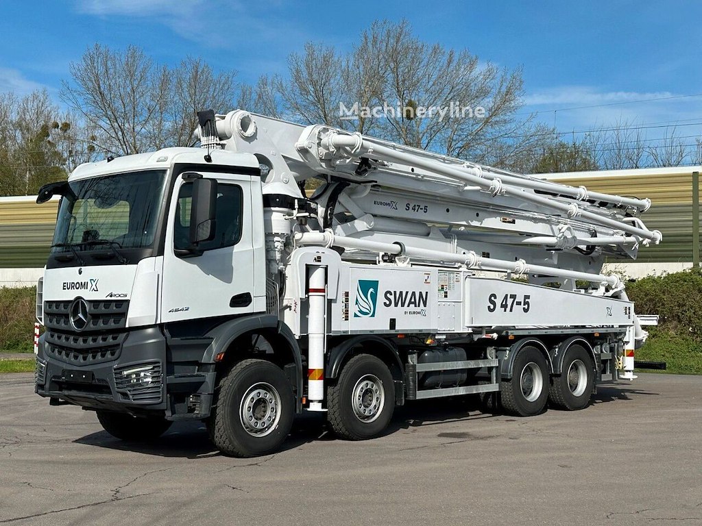 Nova Euromix MTP SWAN TSP 47-5 160RZ na šasiji Mercedes-Benz Arocs 5 4542 pumpa za beton
