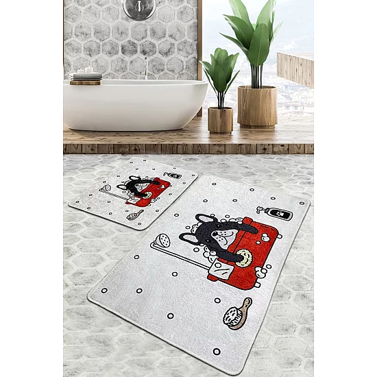 L`ESSENTIEL MAISON SET 2 PROSTIRKE ZA KUPATILO DOGS SHOWER DJT