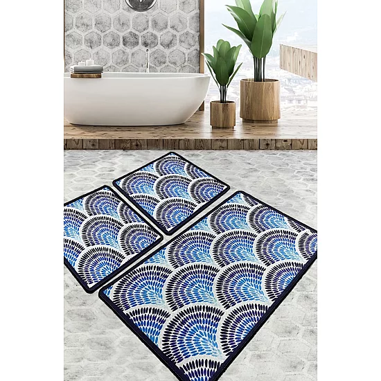 L`ESSENTIEL MAISON SET 3 PROSTIRKE ZA KUPATILO AZUL BLUE