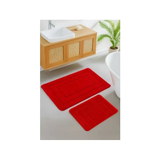 L`ESSENTIEL MAISON SET 2 PROSTIRKE ZA KUPATILO CERCEVE RED