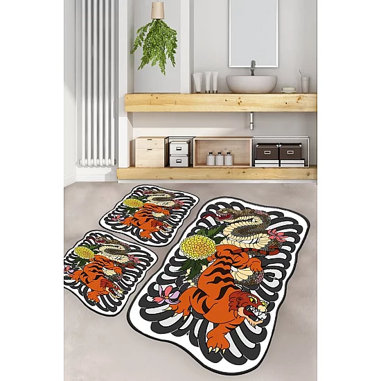 L`ESSENTIEL MAISON SET 3 PROSTIRKE ZA KUPATILO WILD ANIMALS