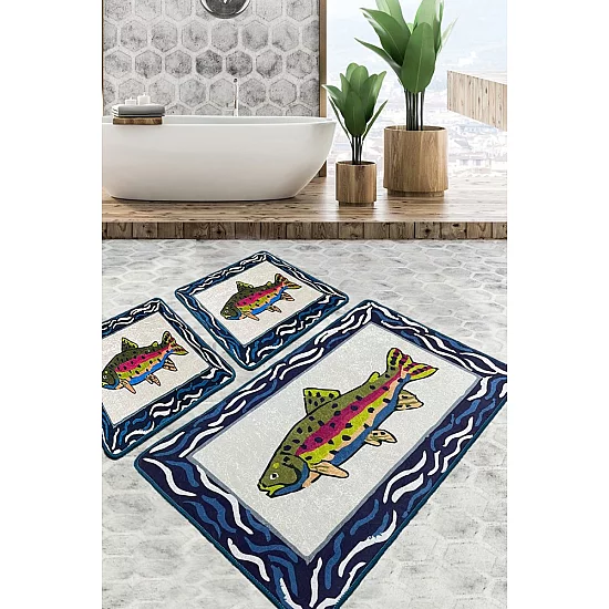 L`ESSENTIEL MAISON SET 3 PROSTIRKE ZA KUPATILO PESCADO