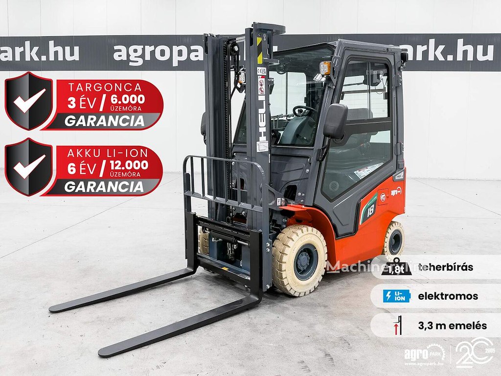 Novi Heli G2-M 1,8 ton Li-ion electric forklift with 3,3 meter lift električni viljuškar