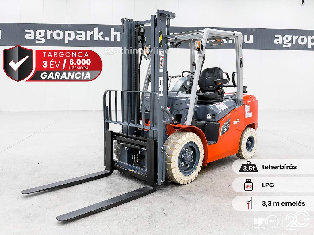 Novi Heli G3 3,5 ton LPG forklift with 3,3 meter lift benzinski viljuškar