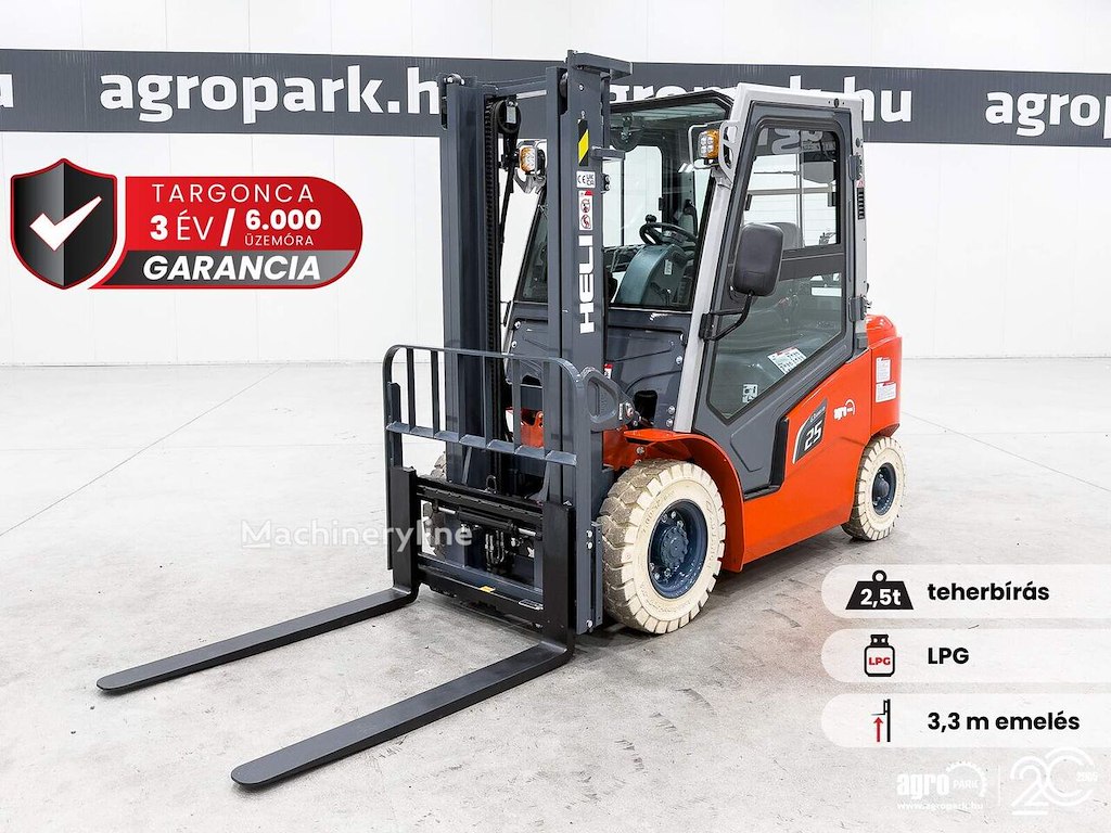 Novi Heli G3 2,5 ton LPG forklift with 3,3 meter lift benzinski viljuškar