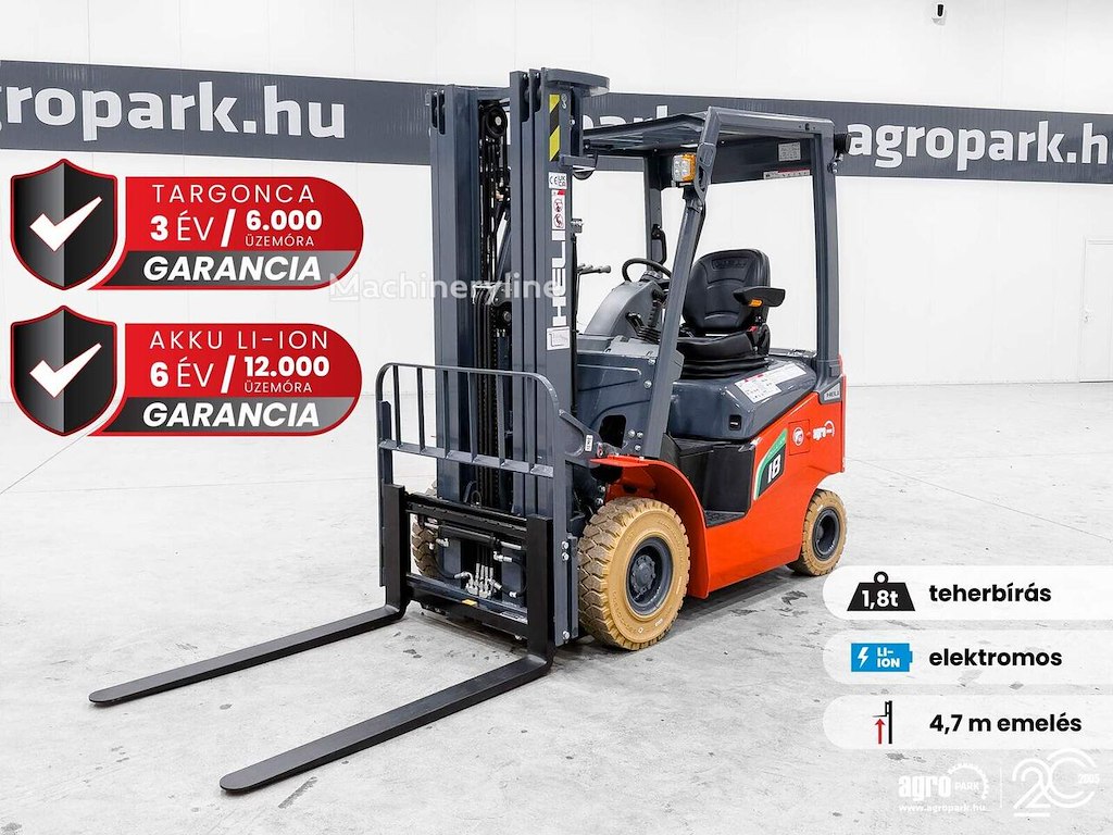 Novi Heli G2-M 1,8-ton Li-ion electric forklift with 4,7 meter lift električni viljuškar