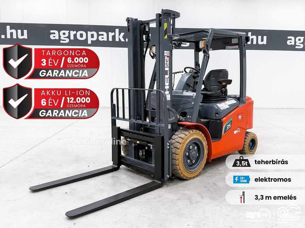 Novi Heli G2-S 3,5 ton Li-ion electric forklift with 3,3 meter lift električni viljuškar