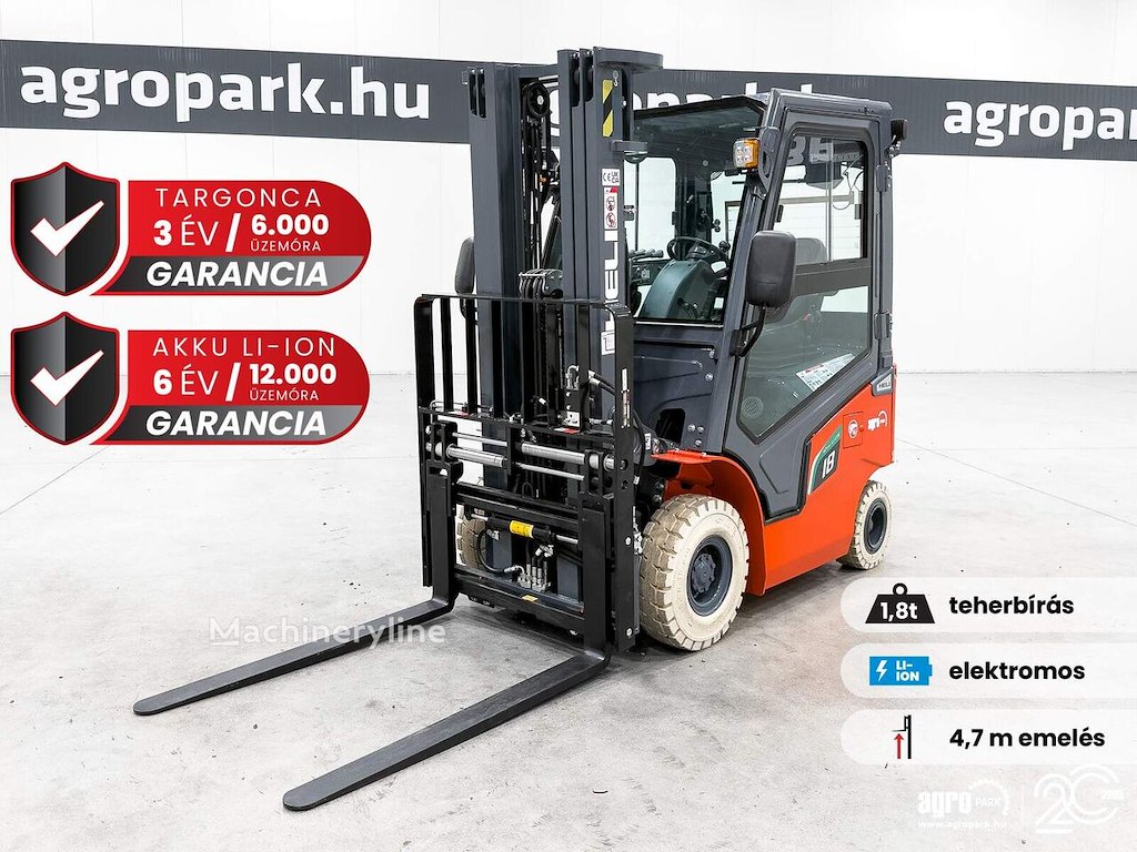 Novi Heli G2-M 1,8 ton Li-ion electric forklift with 4,7 meter lift električni viljuškar