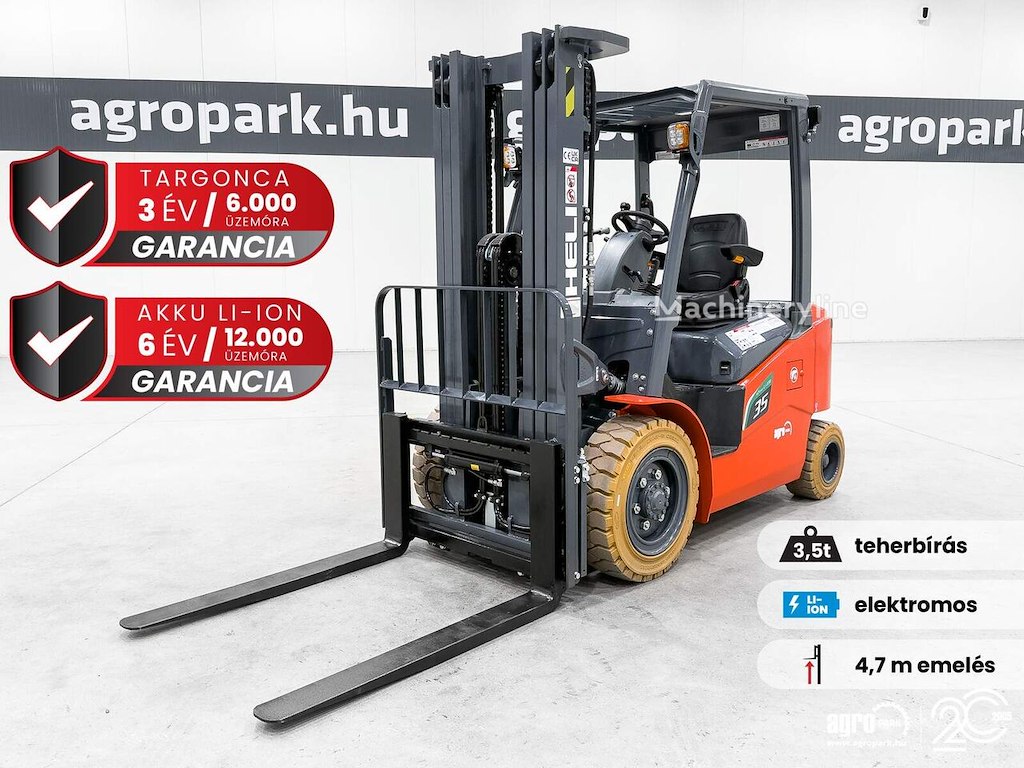 Novi Heli G2-S 3,5 ton Li-ion electric forklift with 4,7 meter lift električni viljuškar