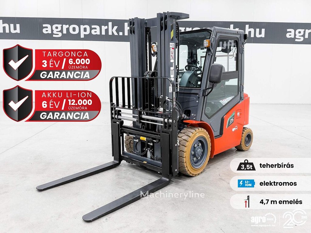 Novi Heli G2-M 3,5 ton Li-ion electric forklift with 4,7 meter lift električni viljuškar