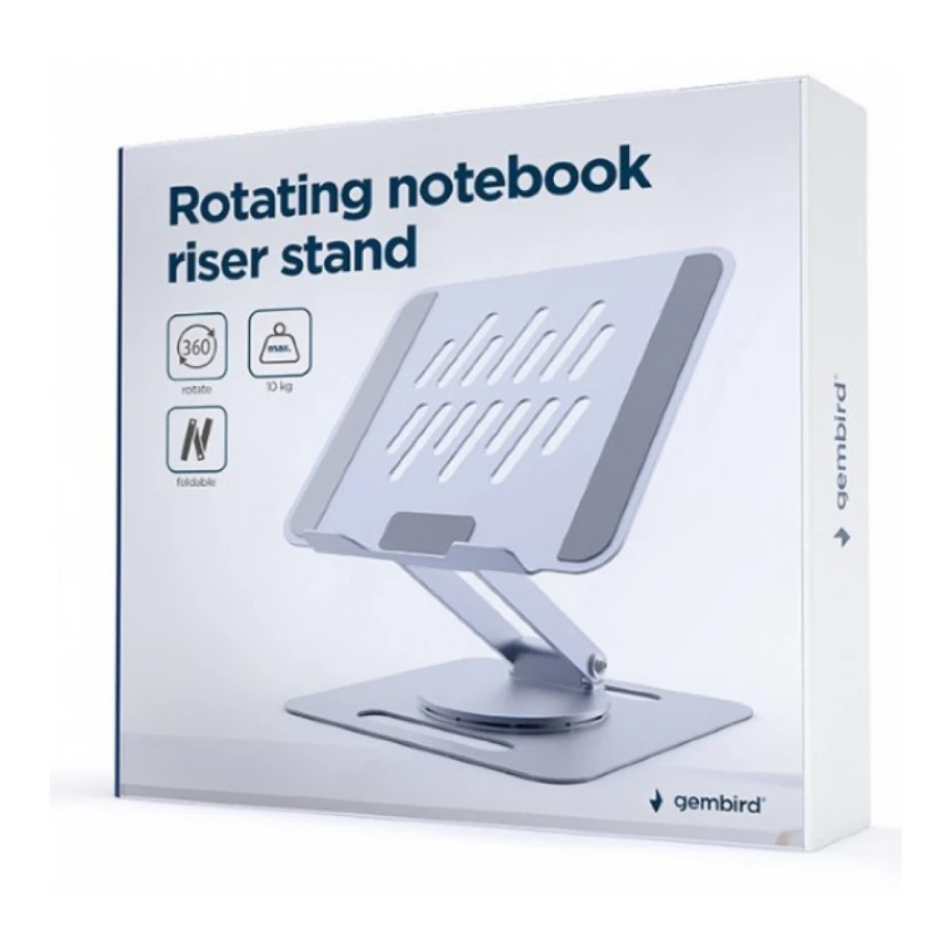 NBS-DR1-01 Gembird Rotirajuce postolje za laptop 15,6, max.1kg, spacegrey