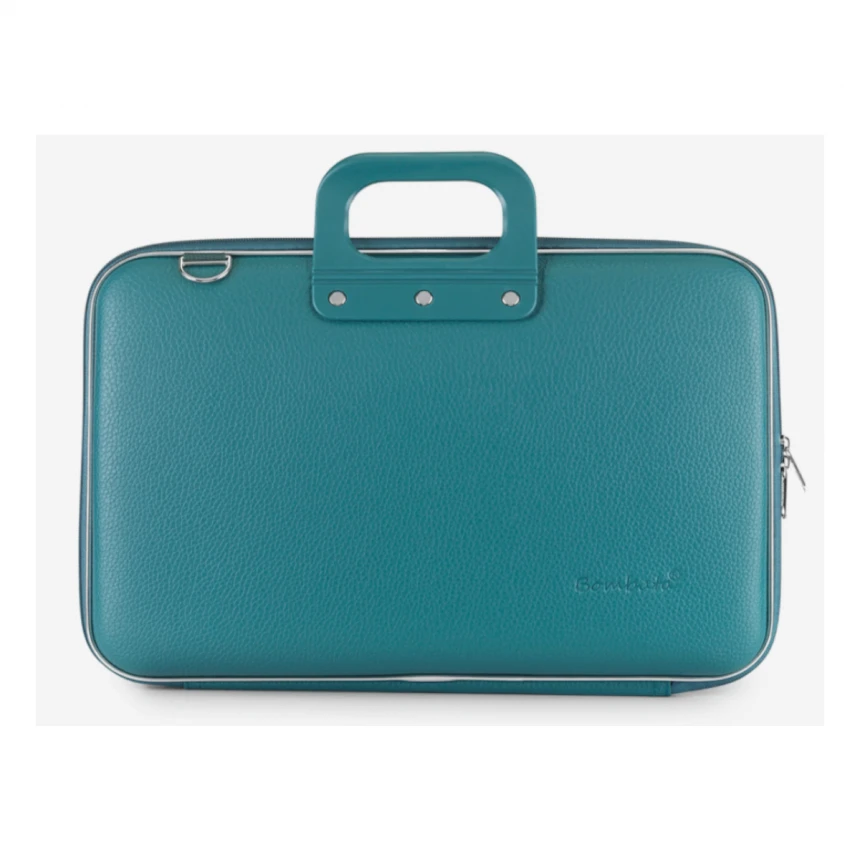 Torba BOMBATA CLASSIC VINIL LAPTOP BRIEFCASE (15") Teal Blue