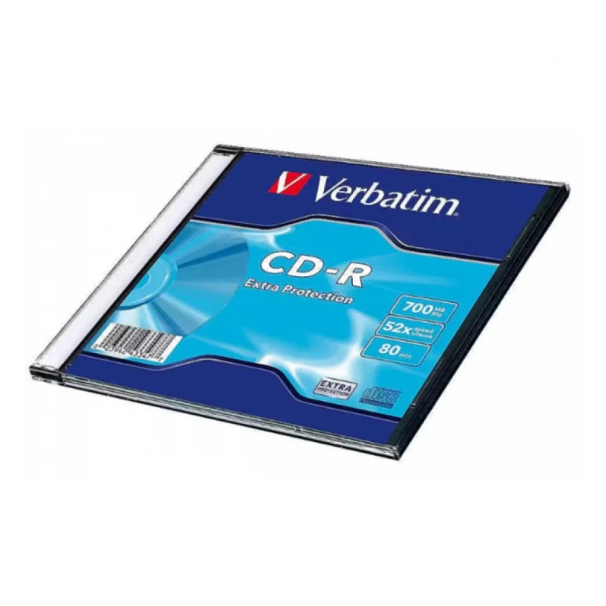 VERBATIM plasticna kutija CD-R 700MB 52X SLIM CASE 43347 43348