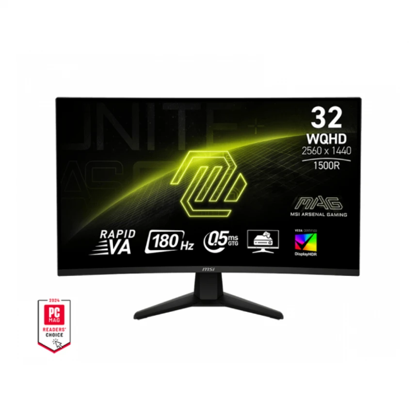 MSI 32 inča 32CQ6F MAG WQHD 2560x1440 Rapid VA 180 Hz zakrivljeni gaming monitor