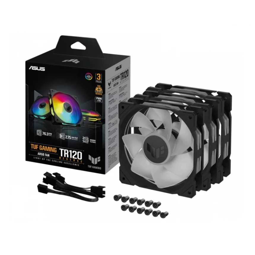 ASUS TUF GAMING TR120 ARGB REVERSE BLACK 3IN1 ventilator