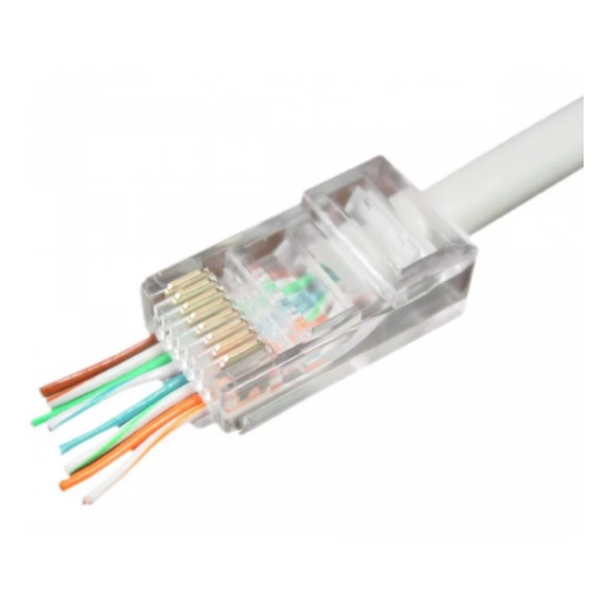 LC-PTU-01/10 Gembird Univerzalni pass-through modul UTP plug RJ45 8P8C, 10 u pak /CENA PO PAKOVANJU