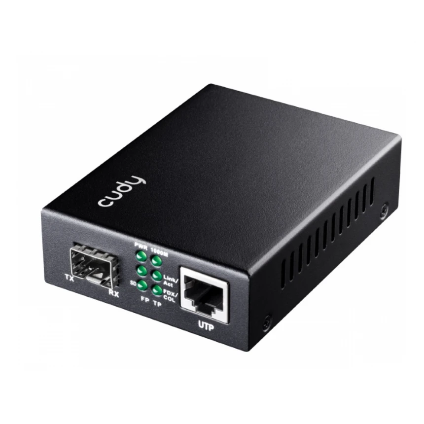 Cudy MC220 Gigabit Ethernet Media Converter 10/100/1000M SFP Slot to 10/100/1000M RJ-45