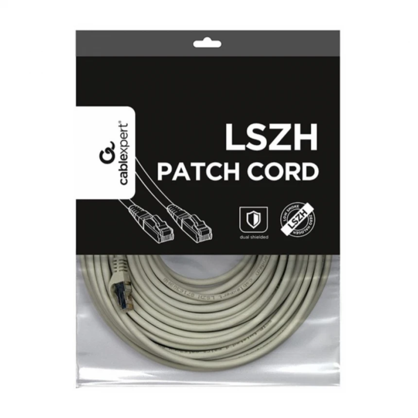PP6A-LSZHCU-50M Gembird Mrezni kabl, SFTP CAT.6A BAKARNI LSZH Patch cord 50m Grey