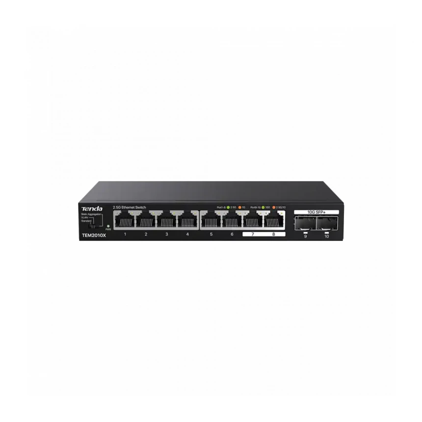 Svič 2.5Gbps 8-port Tenda TEM2010X Metal case/2x10G SFP+