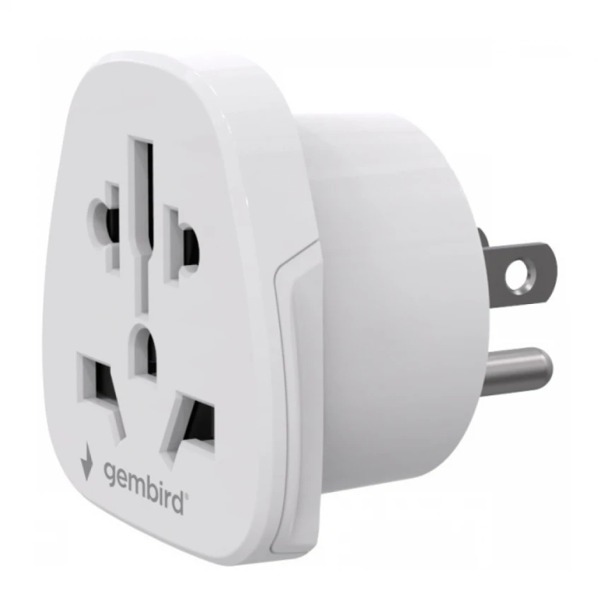 Travel adapter A-AC-USMINTF Gembird US suko 10A