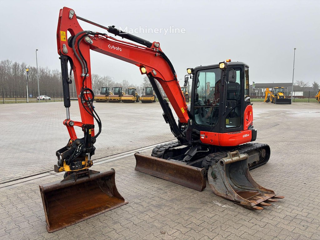 Kubota U55 - 4 **Engcon Rototilt** midi bager