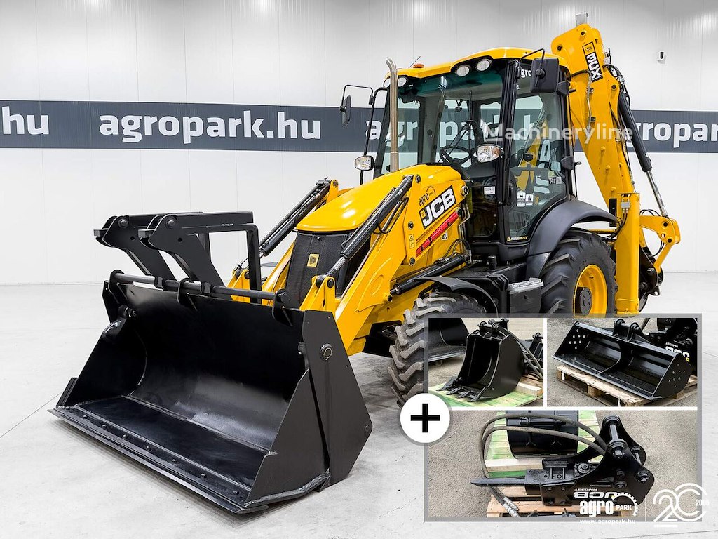 JCB 3CX Eco Sitemaster backhoe loader, 92 hp, air con Powershift, SR bager-utovarivač