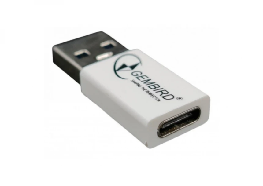 Adapter GEMBIRD CCP-USB3-AMCM-0M Gembird USB 3.1 AM to Type-C female adapter cable, White