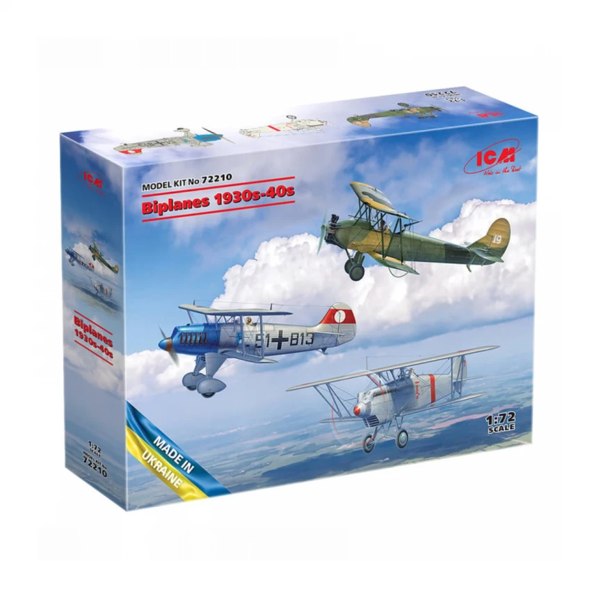 Model Kit Aircraft - Biplanes Of The 1930s And 1940s (Не-51A-1, Ki-10-II, U-2/Po-2VS) 1:72