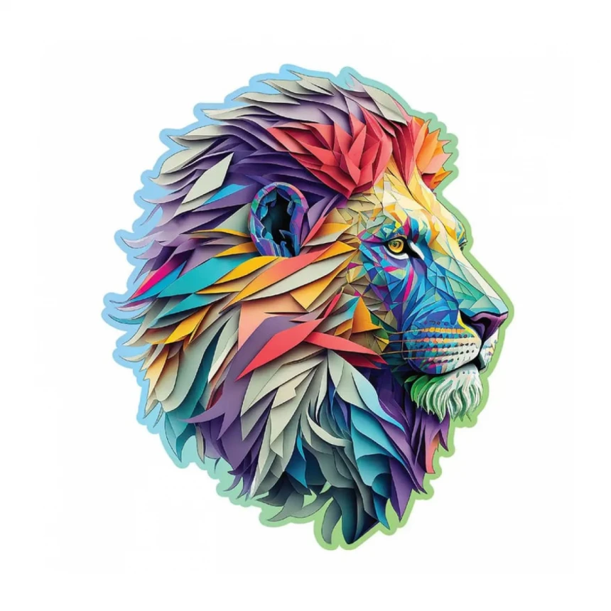 Modern Lion Wooden Puzzle L (250 Pieces)