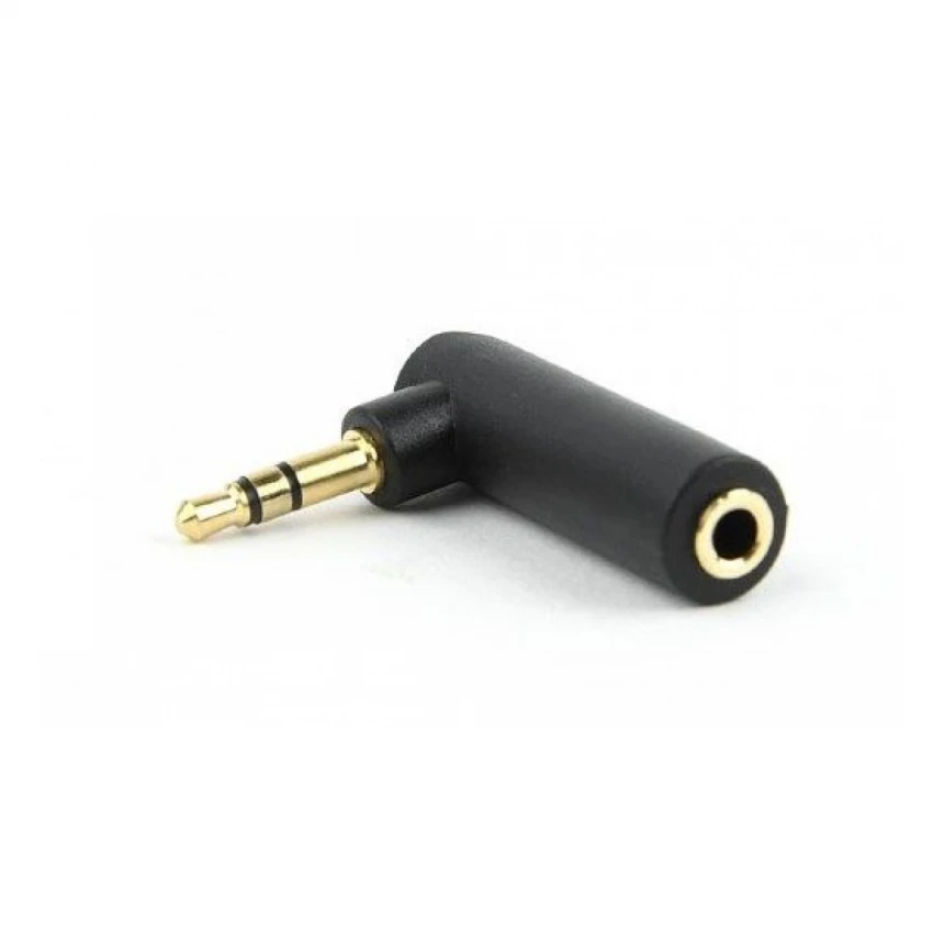 A-3.5M-3.5FL Gembird 3.5 mm stereo audio right angle adapter, 90°