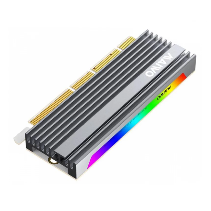 MAIWO Adapter M.2 NVMe na PCI-Express RGB Alu heatsink, KT058