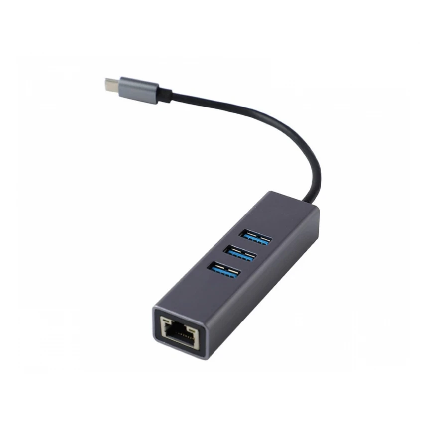 FAST ASIA Adapter-konvertor TIP C na 3xUSB 3.0+RJ45 meta